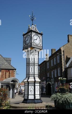 Downham Market clock tower presented to the town by James Scott in 1878 ...