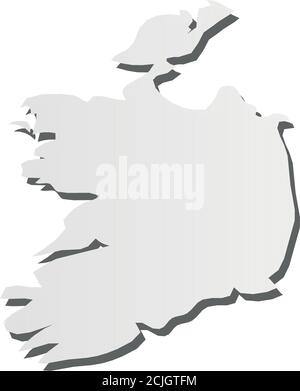 Ireland - solid black silhouette map of country area. Simple flat ...