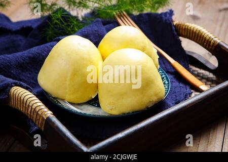 A small amount of steamed corn Stock Photo - Alamy