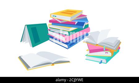 Cartoon Stack Of Books School