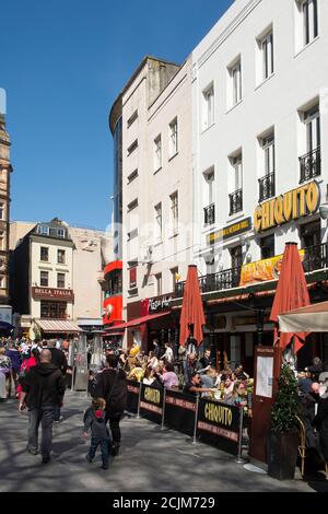 Bella Italia Restaurant Leicester Square London at night Stock Photo ...