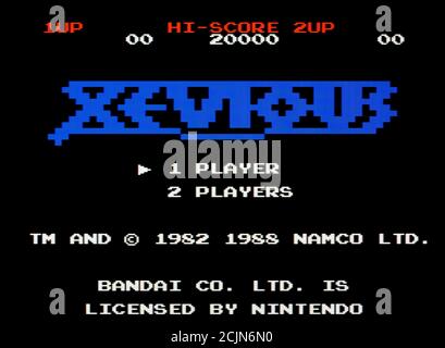 Xevious - Nintendo Entertainment System - NES Videogame - Editorial use ...