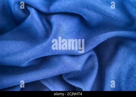 dark blue fabric wrinkled as background close-up Stock Photo - Alamy