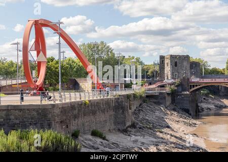 The Steel Wave Sculpture Newport Gwent Wales Stock Photo - Alamy