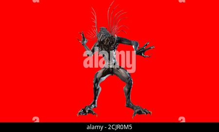 Demon mythical monster 3d render Stock Photo - Alamy