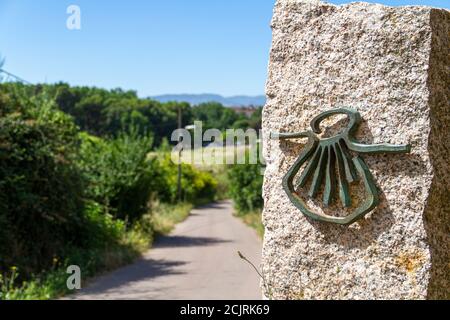Camino de Santiago scallop shell Stock Photo - Alamy