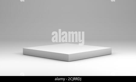 A 3D rendering of empty product display podiums and beautiful flowers ...