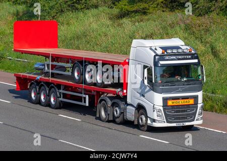 Stacked Flat Bed and Cargo Lorry Trailers Wheels Freight Transport ...