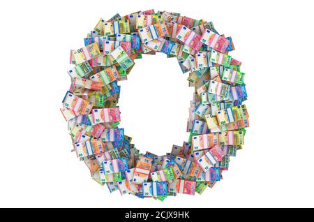 Letter Y from euro packs. 3D rendering isolated on white background ...