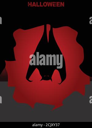 Bat in a cave illustration Stock Vector Image & Art - Alamy