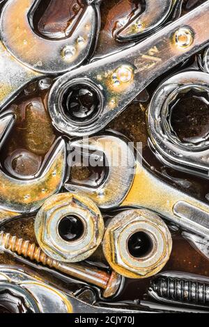 Set of manual tools - Engineering, Mechanic,Maintenance Stock Photo - Alamy