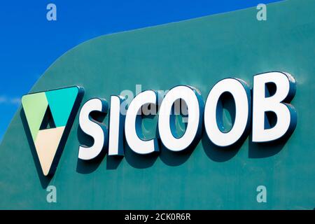 The Sistema de Cooperativas de Crédito do Brasil (Sicoob) logo at one ...