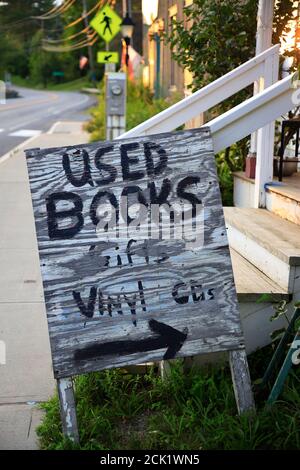 book and CD shop sign Stock Photo - Alamy