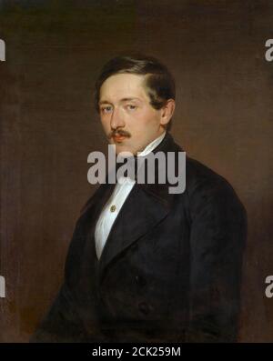 Decker Georg - Portrait of a Gentleman - Hungarian School - 19th ...