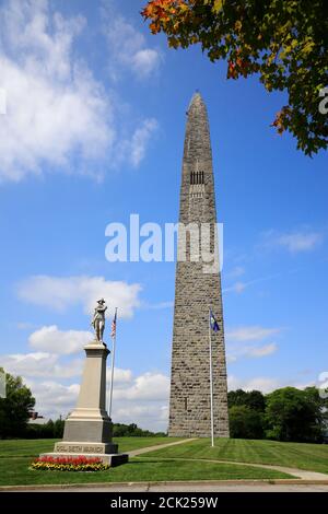 Statue of Continental Colonel Seth Warner in Monument Circle.The ...