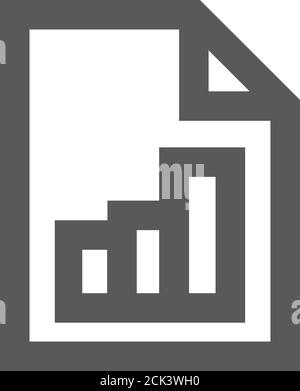 Bar chart icon in thick outline style. Black and white monochrome ...