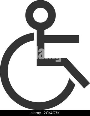 Accessible transportation outline icon. Monochrome simple sign from ...