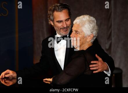 Actor Joaquin Phoenix and his mother Arlyn Sharon Dunetz arrive at the ...