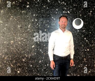 Stockholm, Sweden - June 24 2019: Bronze statue of Saint George and the ...