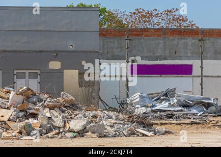 Collapsed Building Rubble Economic Decline Disaster Stock Photo - Alamy