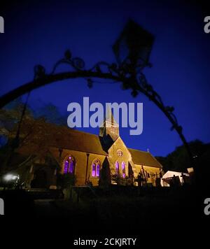 Entrance way to Busbridge Church in Godalming, Surrey, England ...
