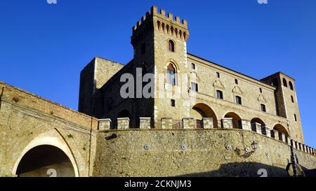 Vew of Crecchio castle small medieval village in province of Chieti ...