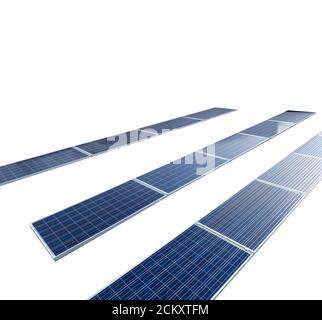 Solar Panels isolated in white background for solar energy concept ...