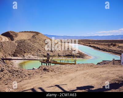 Brine pools for lithium mining Stock Photo - Alamy