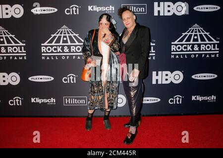 Inductee Pearl Thompson (R) of The Cure attends the 2019 Rock & Roll ...