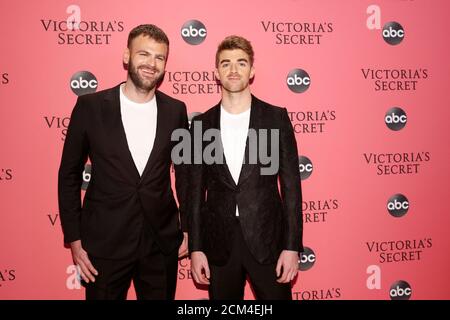 Alex Pall and Drew Taggart of The Chainsmokers perform during Wild 94's ...