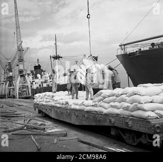 Jeddah Saudi Arabia Port Loading Wooden Crate Using Crane Stock Photo ...