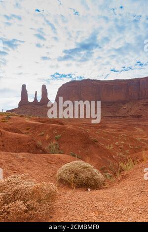 Monument Valley imposing rock structures of geological rock outcrops in ...