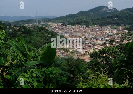 Obuasi in the Ashanti region of Ghana, a town built around the gold ...