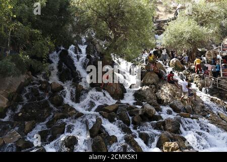Waterfall resort at Bekhal, Iraqi Kurdistan popular with Kurdish ...