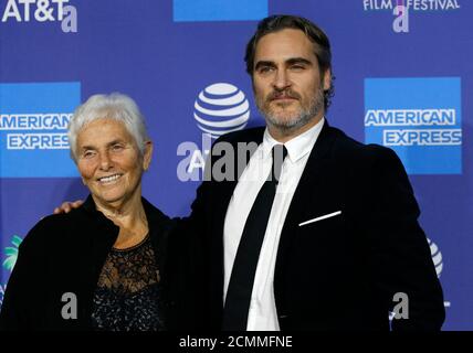 Actor Joaquin Phoenix and his mother Arlyn Sharon Dunetz arrive at the ...