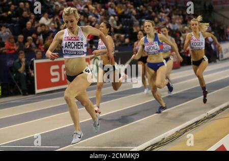 Holly Archer in action in the Women's 1500m Heat Two during day one of ...