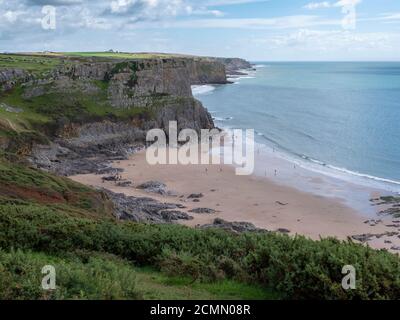 Fall Bay, a secluded beach and rocky bay on the south of the Gower ...