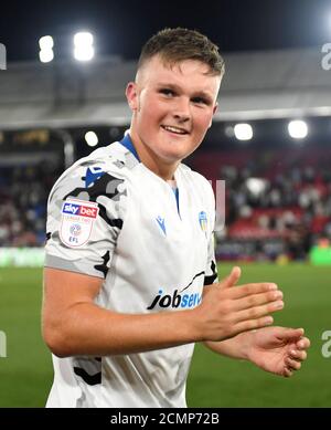 Colchester United's Noah Chilvers celebrates scoring the winning ...