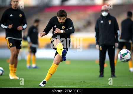 Wolverhampton Wanderers' Ruben Neves warms up during the Premier League ...