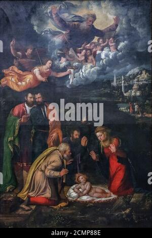 Italy Modena Estense Gallery - Adoration of the shepherds, Allegory of ...