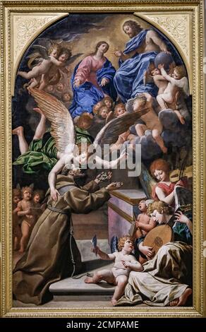The vision of St. Francis of Assisi 1618.by Lionello Spada 1576-1622 ...