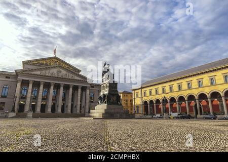 Munich Germany, City skyline at Max Joseph Platz Stock Photo - Alamy