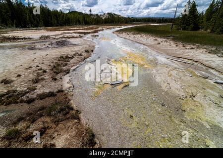 Creek in Norris Geyser Basin, Yellowstone National Park Stock Photo - Alamy