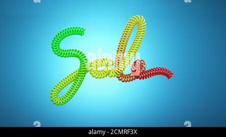 Glossy plastic word Sale on pink background Stock Photo - Alamy