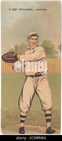 John Lapp/John Barry, Philadelphia Athletics, baseball card portrait Stock Photo - Alamy