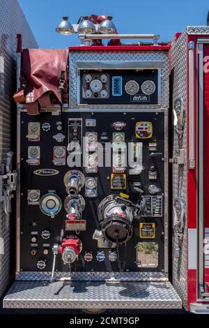 control panel for an Albuquerque fire engine Stock Photo - Alamy