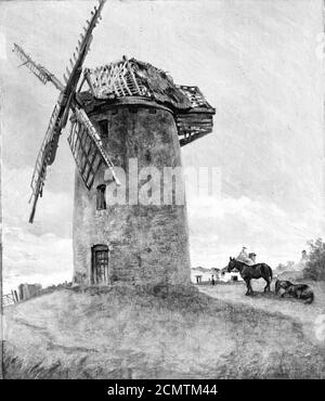 John Constable - Landscape with Windmill Stock Photo - Alamy