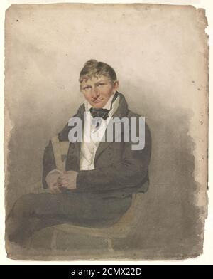 John Rubens Smith, self-portrait, three-quarter Length, seated, facing ...