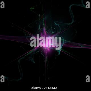 abstract colorful fantasy tiny creature microorganism isolated on black ...