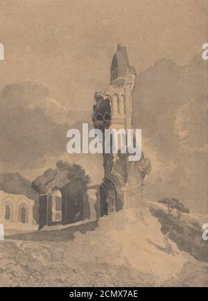 John Sell Cotman Byland Abbey, Yorkshire Google Art Project Stock Photo ...